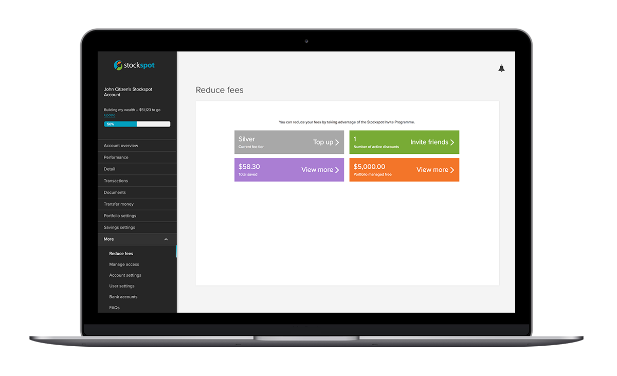 Using your investment dashboard | Stockspot